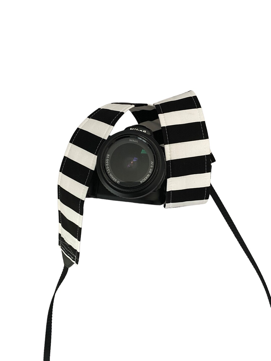 Black and White Stripe Camera Strap / DSLR Camera Strap for Nikon ...