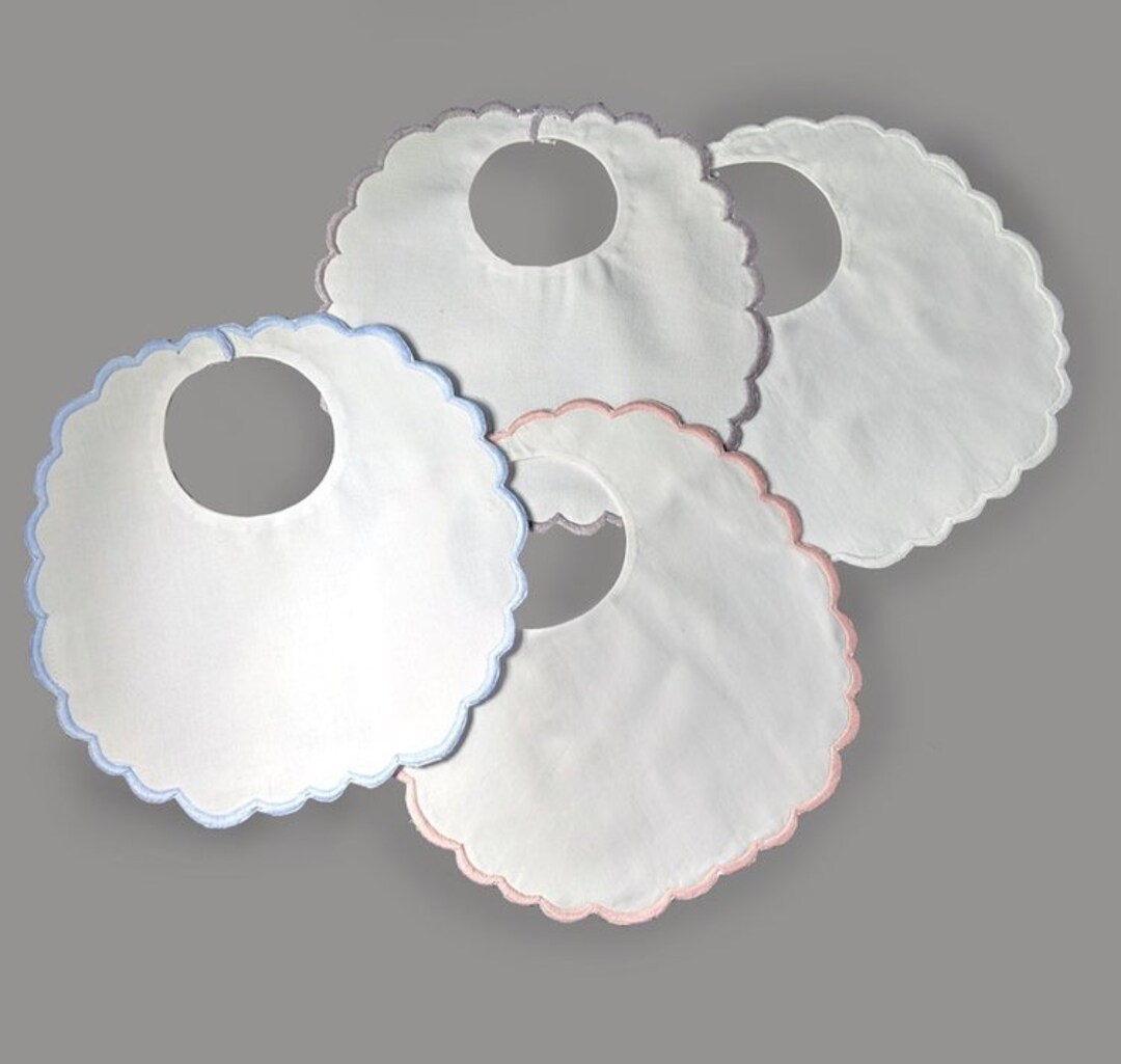 Baby Bib Scallop Edge - Etsy