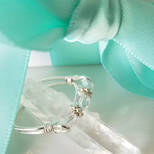 Crystal Ring Purity Ringwith Inspirational Card Sterling - Etsy