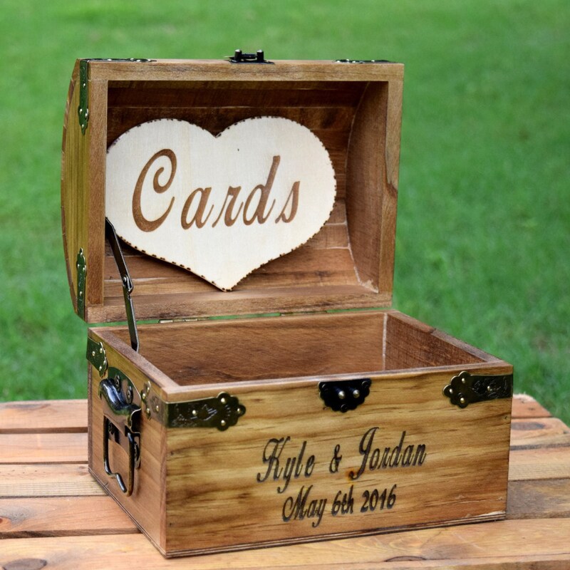 Wood Card Box - Etsy