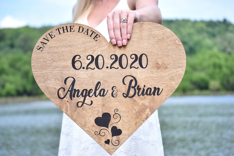 Save the Date Wedding Sign Wooden Save the Date Sign | Etsy