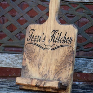 Personalized Tablet Holder - Tablet Stand - Wooden Tablet Stand ...