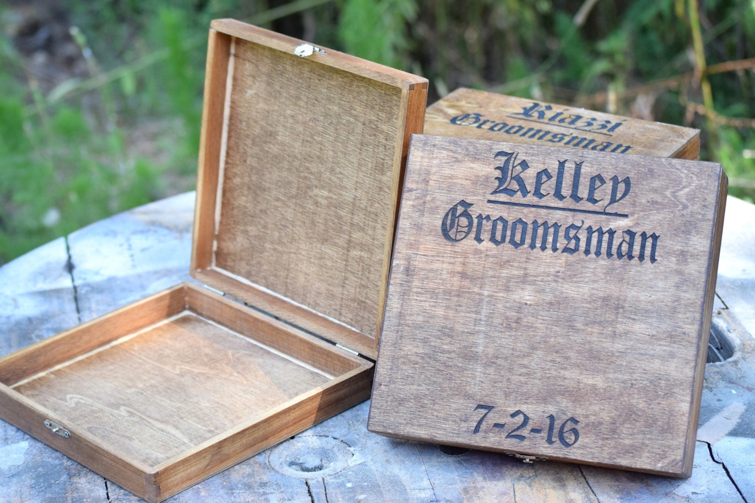 Rustic Cigar Box Groomsmen Cigar Box Best Man Gift | Etsy