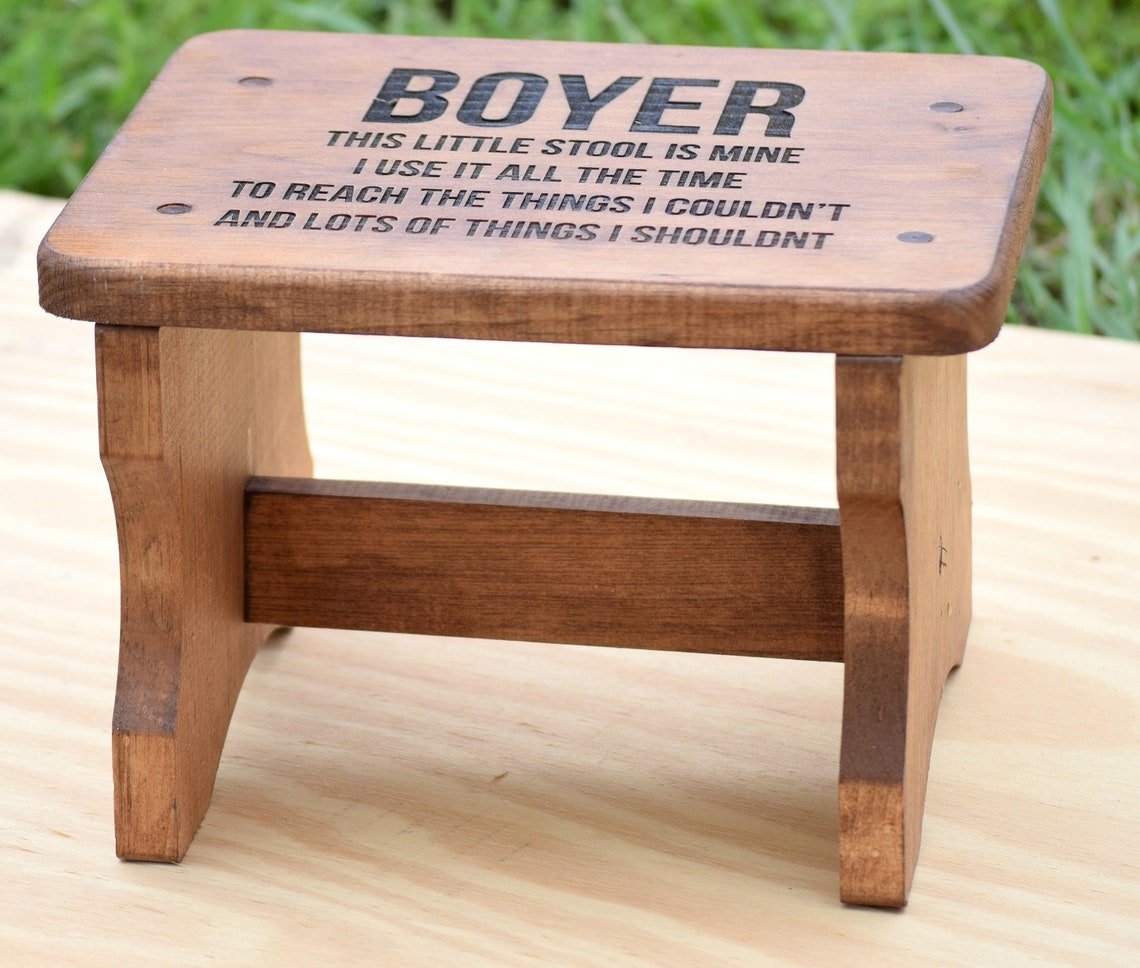 Wood Stool Toddler Step Stool Personalized Stool - Etsy