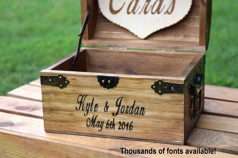 Wedding Card Box Graduation Card Box Wood Card Box Rustic Card - Etsy