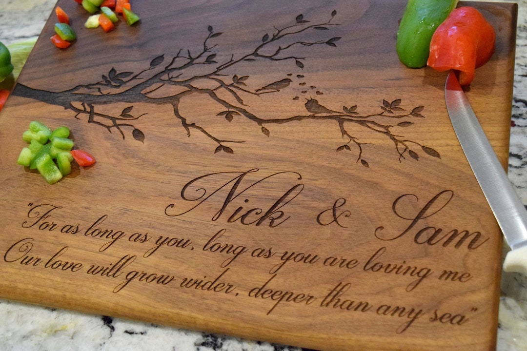 Love Tree Cutting Board - Personalized Cutting Board - Personalized ...