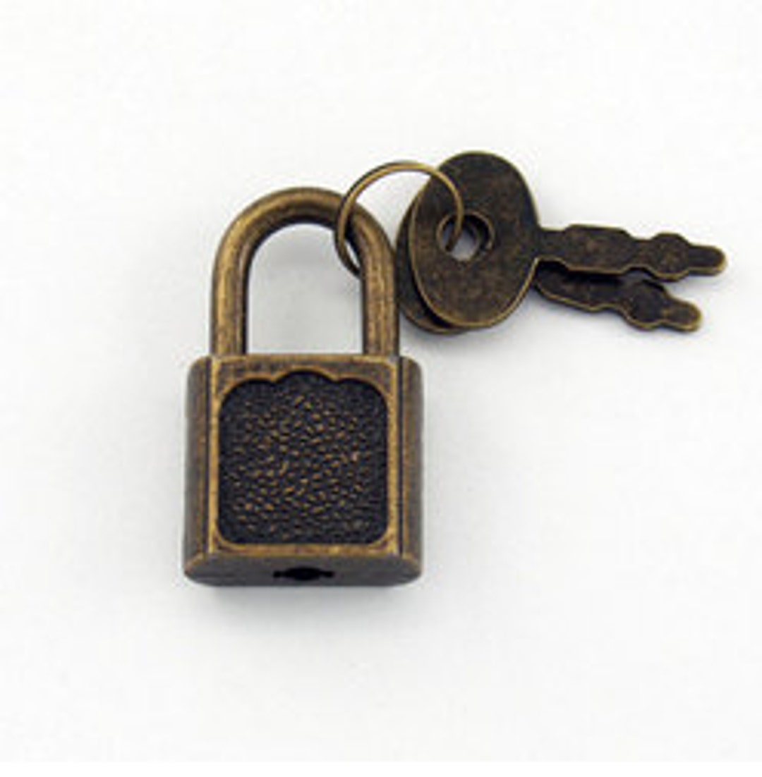 Antique Mini Padlock - Mini Lock With Key - Small Locket for Box ...