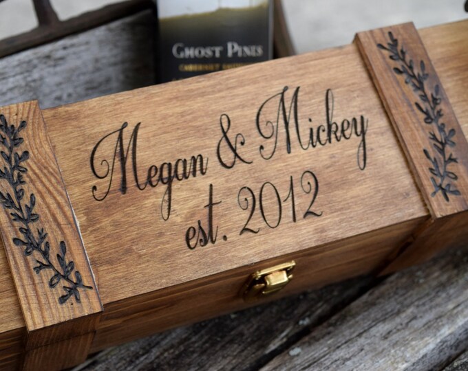 Ceremony Wine Box - Wine Capsule - Wedding Wine Box - Wedding Rustic ...