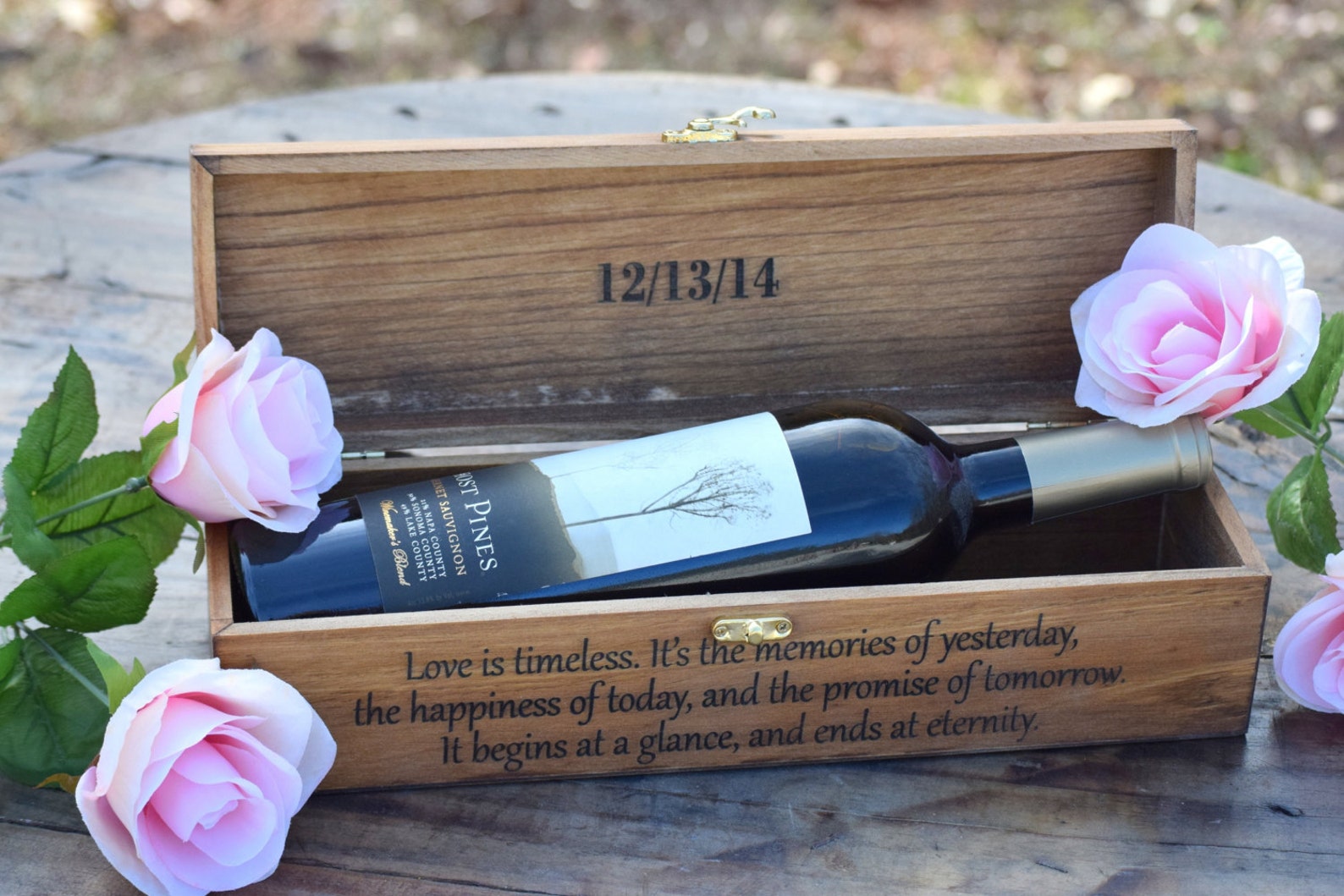 Personalized Wine Box Wood Wine Box Wedding Wine Box | Etsy