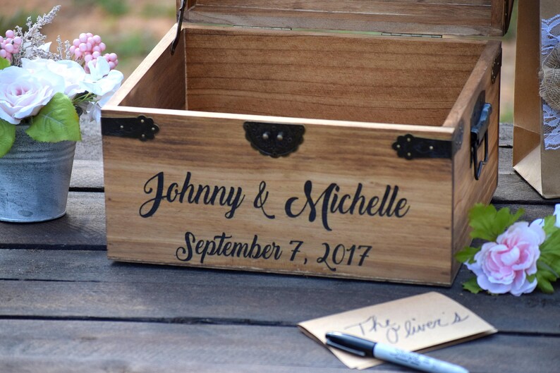 Rustic Wooden Card Box Rustic Wedding Card Box Rustic - Etsy