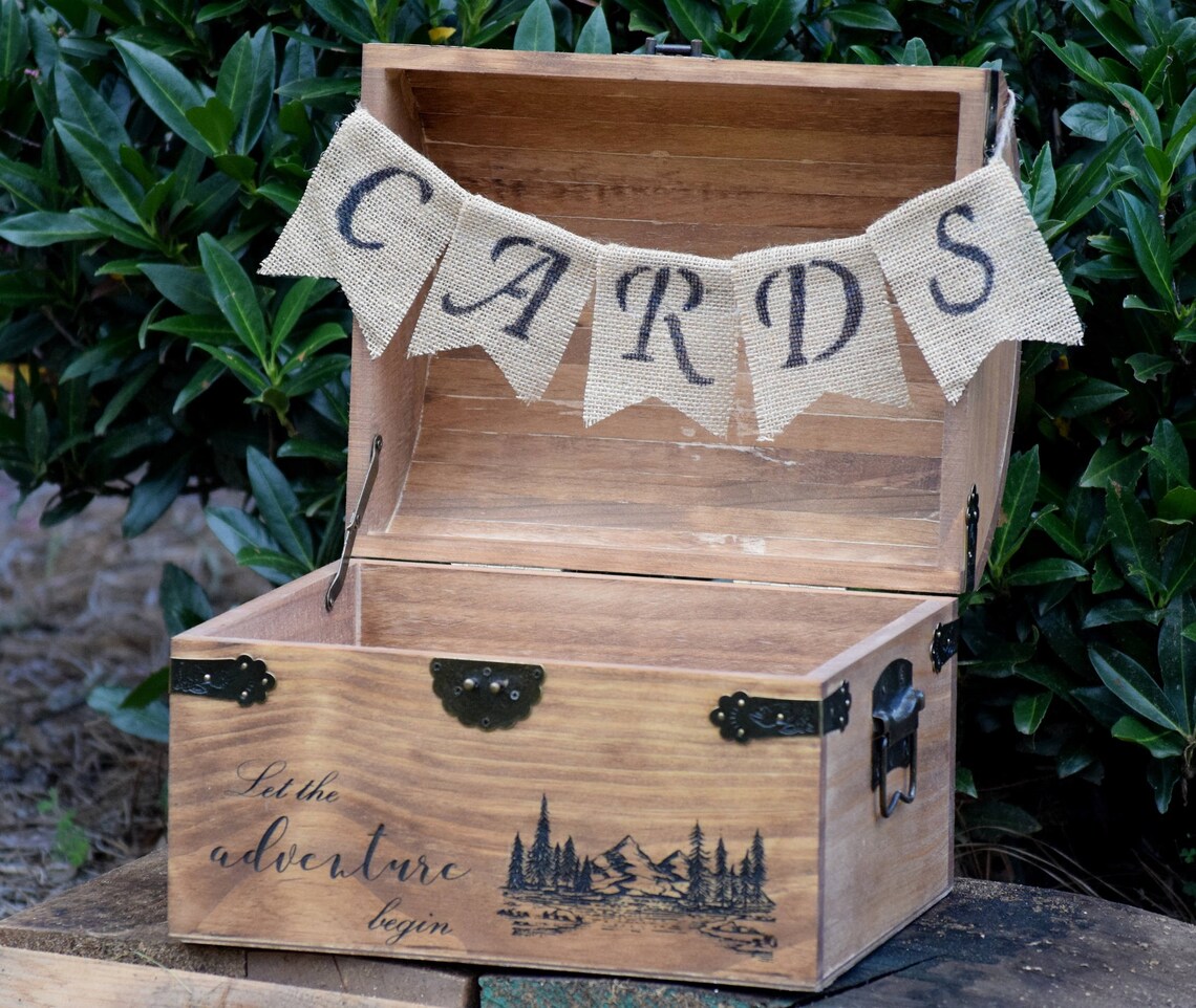 Wedding Card Box Rustic Wooden Card Box Rustic Wedding | Etsy