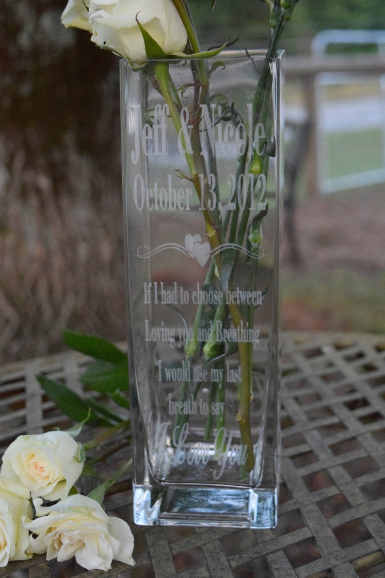 Laser Engraved Glass Vase Etched Glass Vase Etched Glass - Etsy