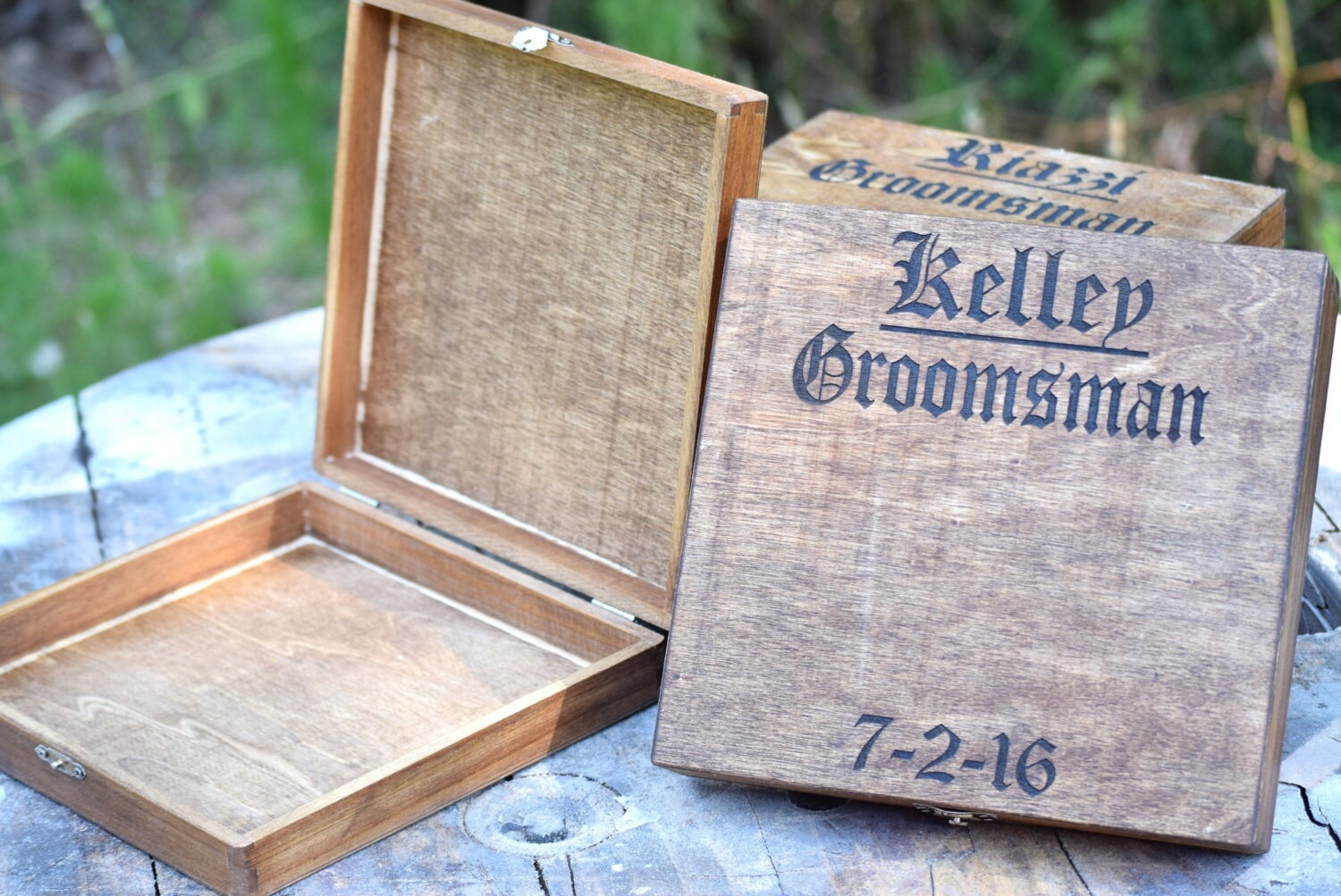 Rustic Cigar Box Groomsmen Cigar Box Best Man Gift | Etsy