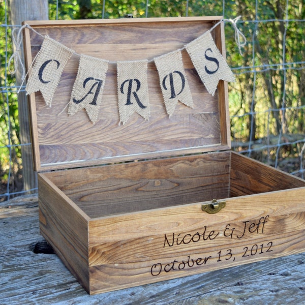 Rustic Card Box - Etsy