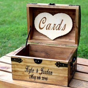 Wedding Card Box Graduation Card Box Wood Card Box Rustic Card Box Card ...