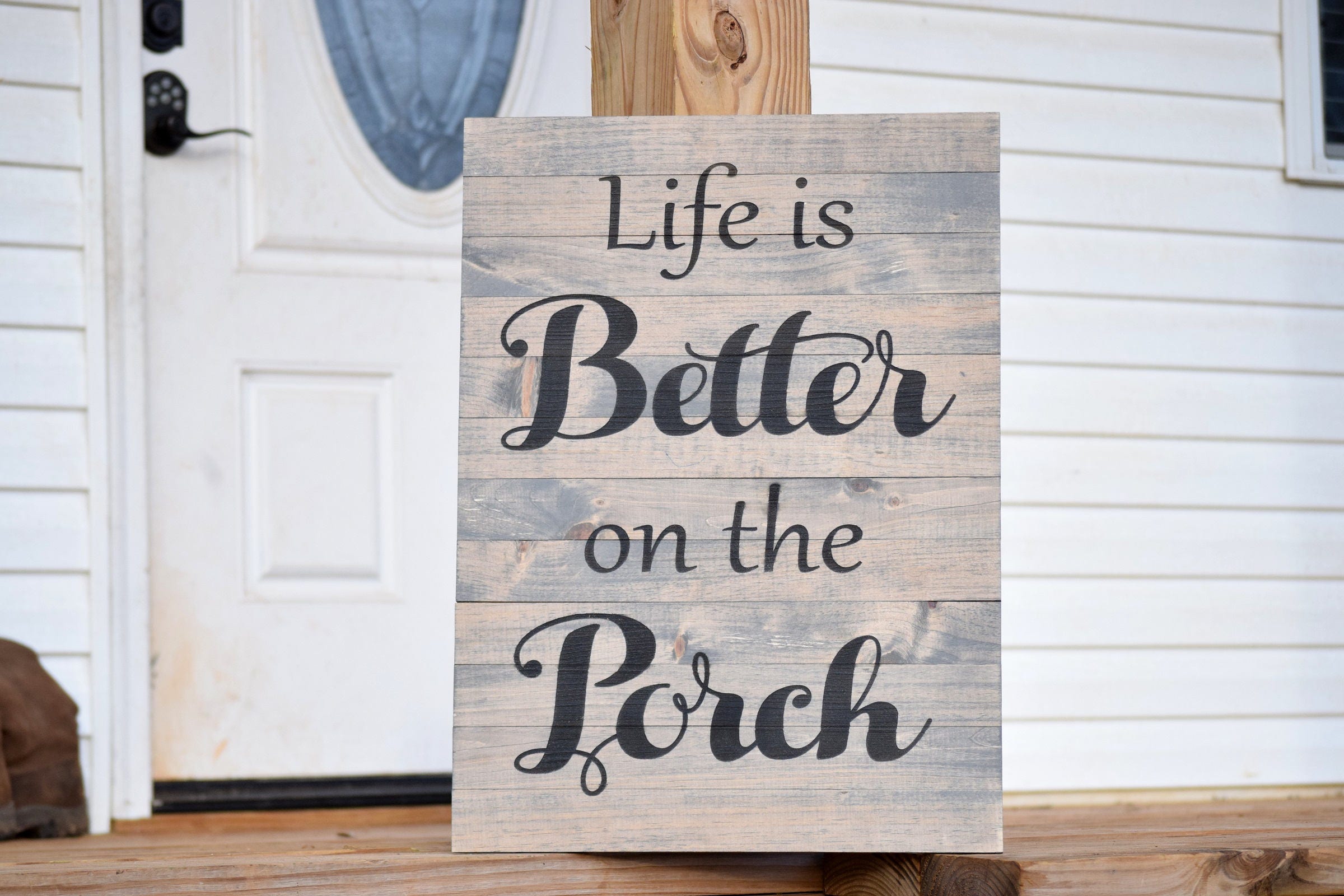 Front Porch Decor Wood Welcome Sign Porch Rules Sign | Etsy