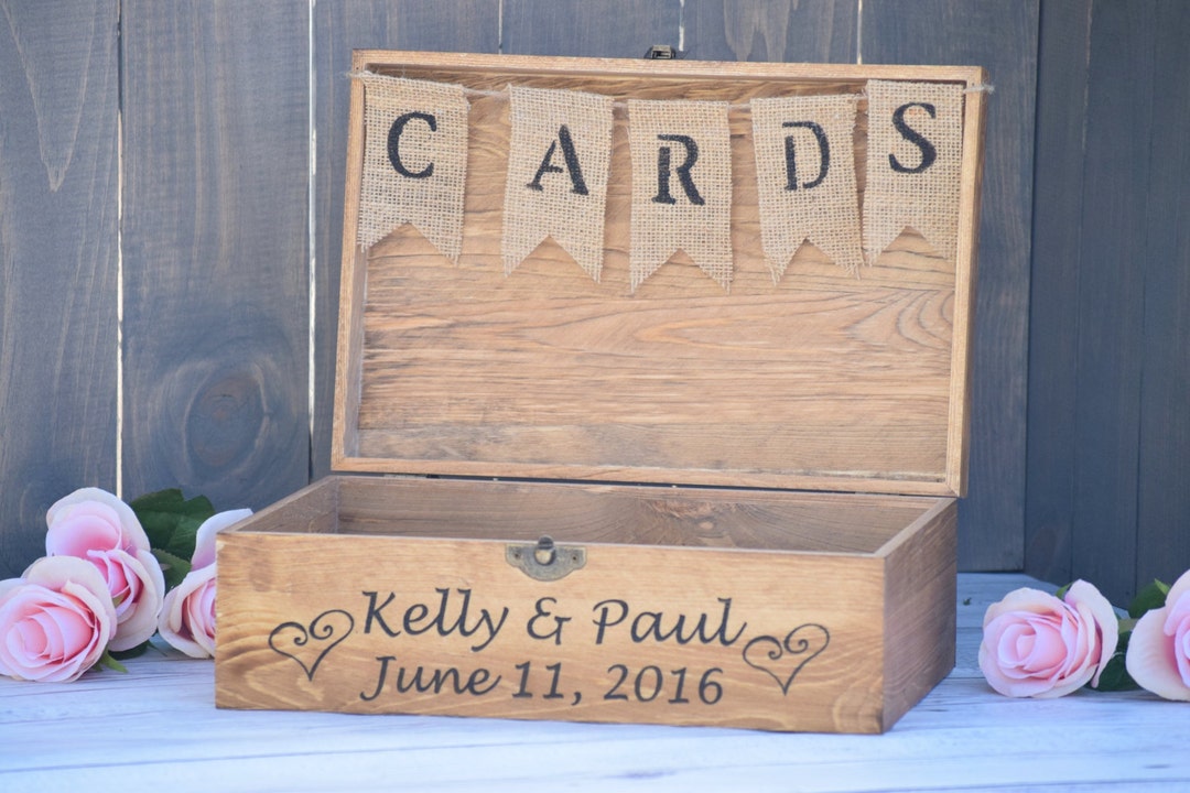Shabby Chic Wedding- Rustic Wooden Card Box - Rustic Wedding Card Box ...