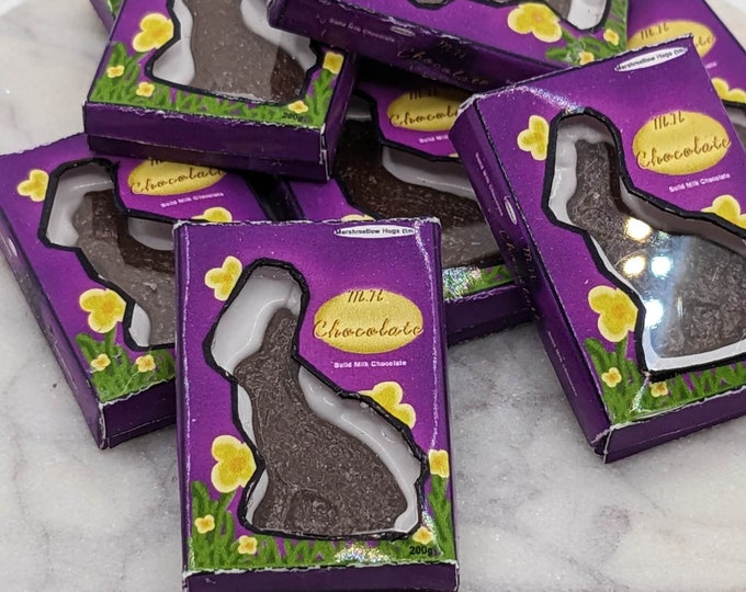 Chocolate Bunny in Box - Etsy