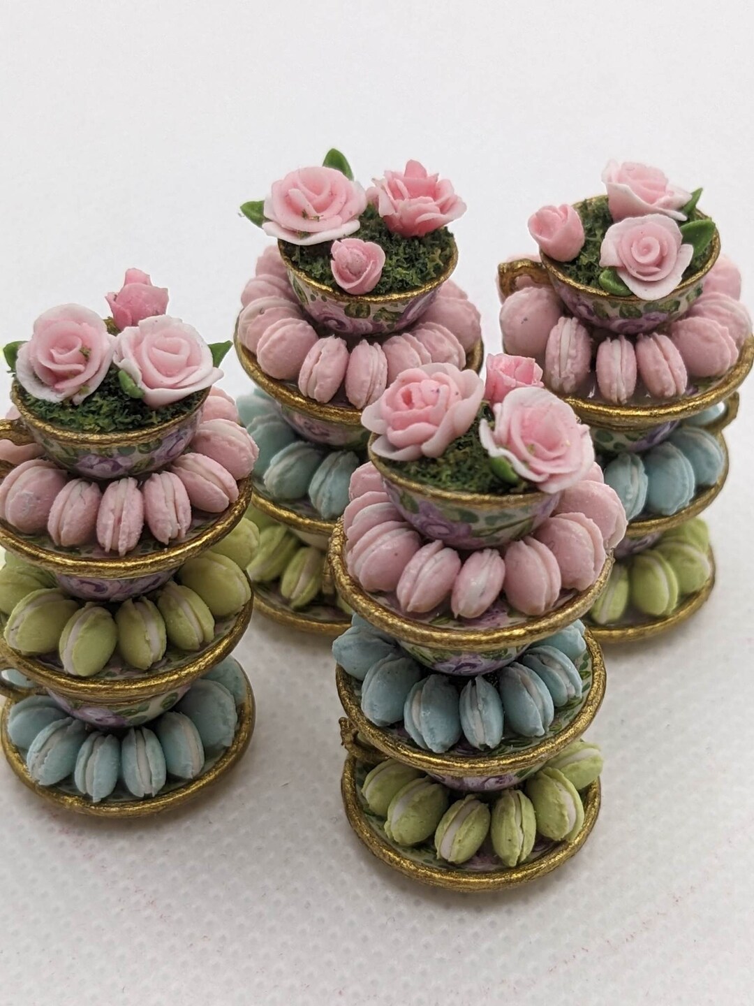 Macaron Teacup Tower - Etsy