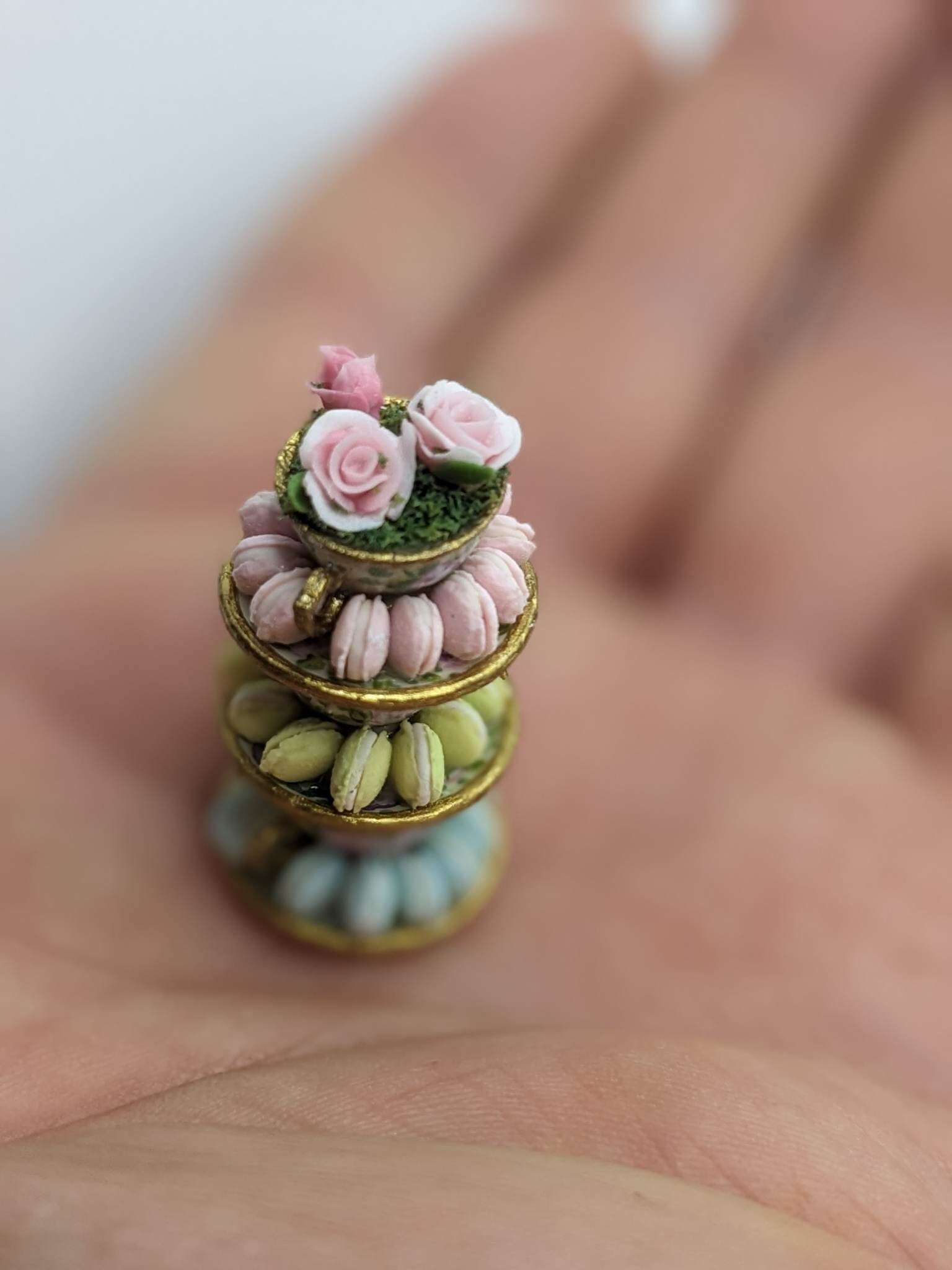 Macaron Teacup Tower - Etsy