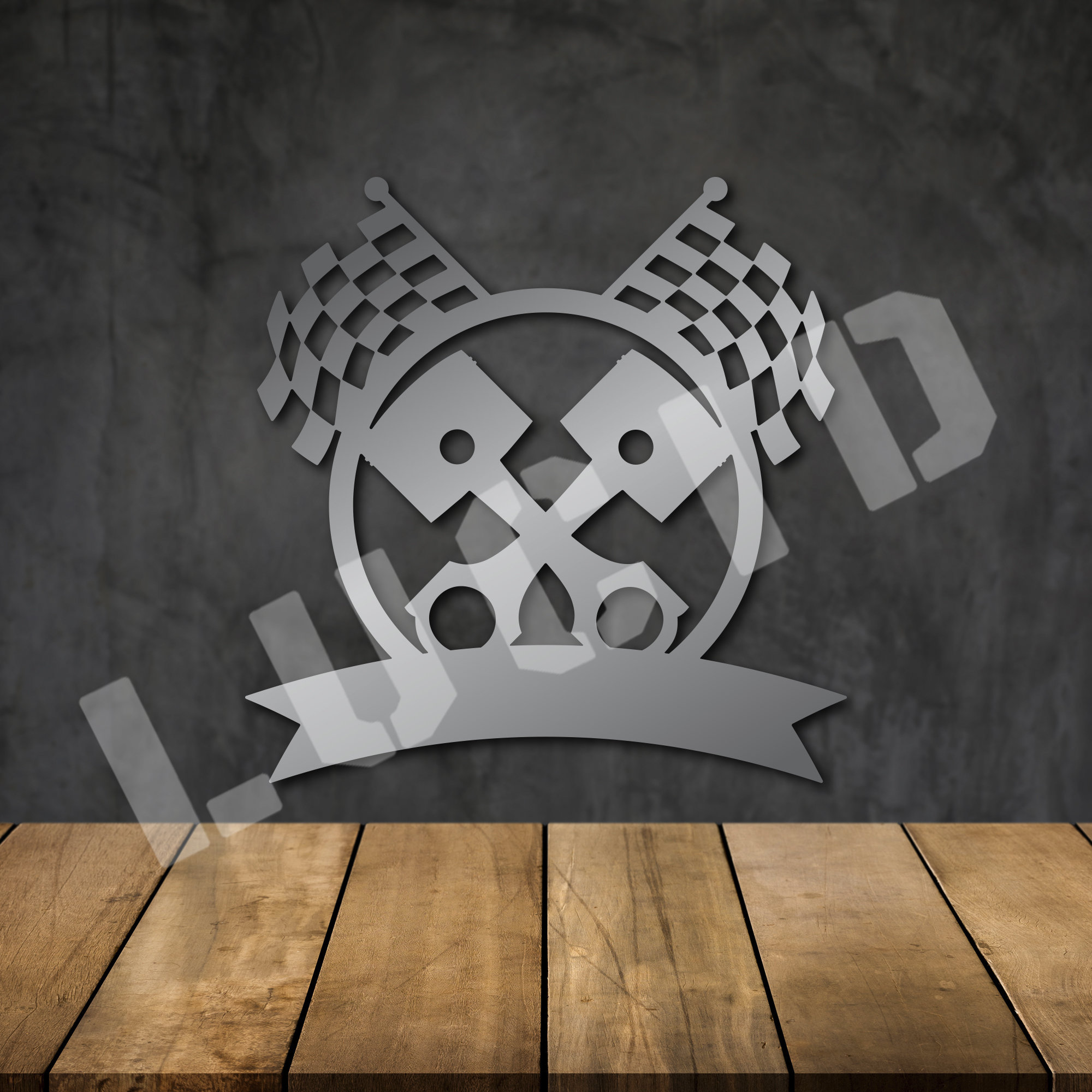 Crossed Pistons & Checkered Flags Dxf Svg, Wall Art Digital Download ...