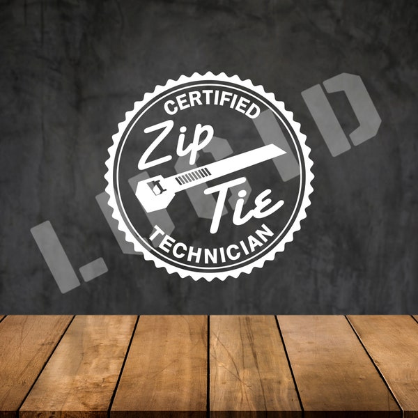 Zip Tie Certified Svg - Etsy