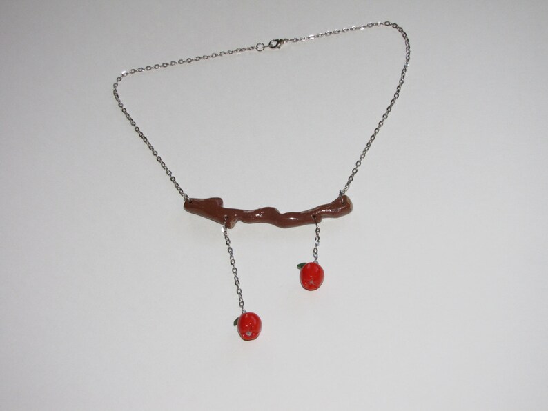 Tree Branch With Falling Apples Necklace - Etsy