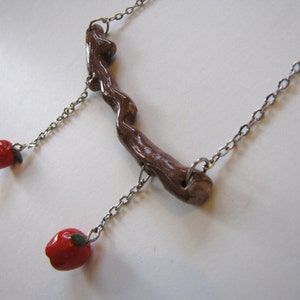 Tree Branch With Falling Apples Necklace - Etsy