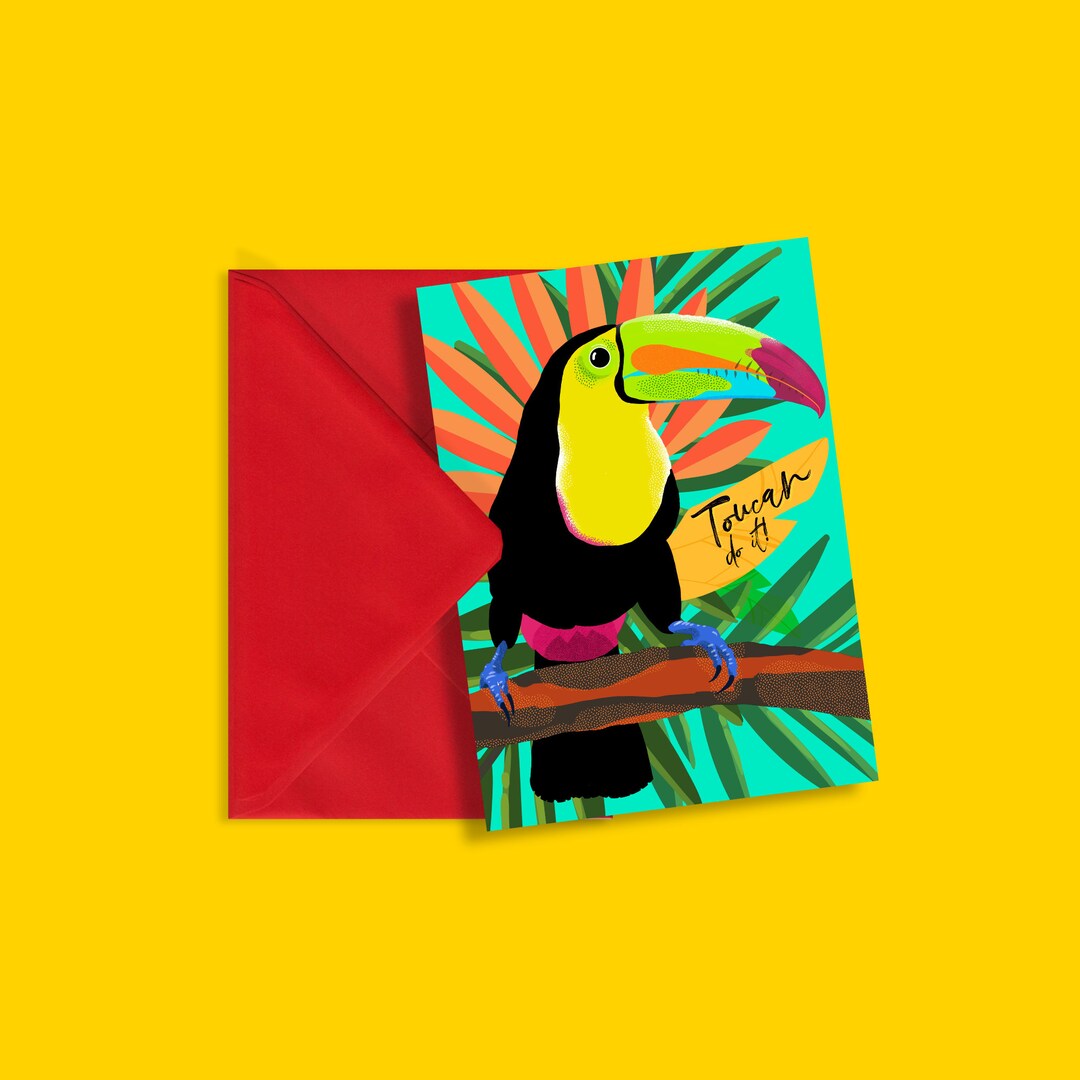 Toucan Do It Greetings Card Affirmation Card Rainbow A6 Size ...
