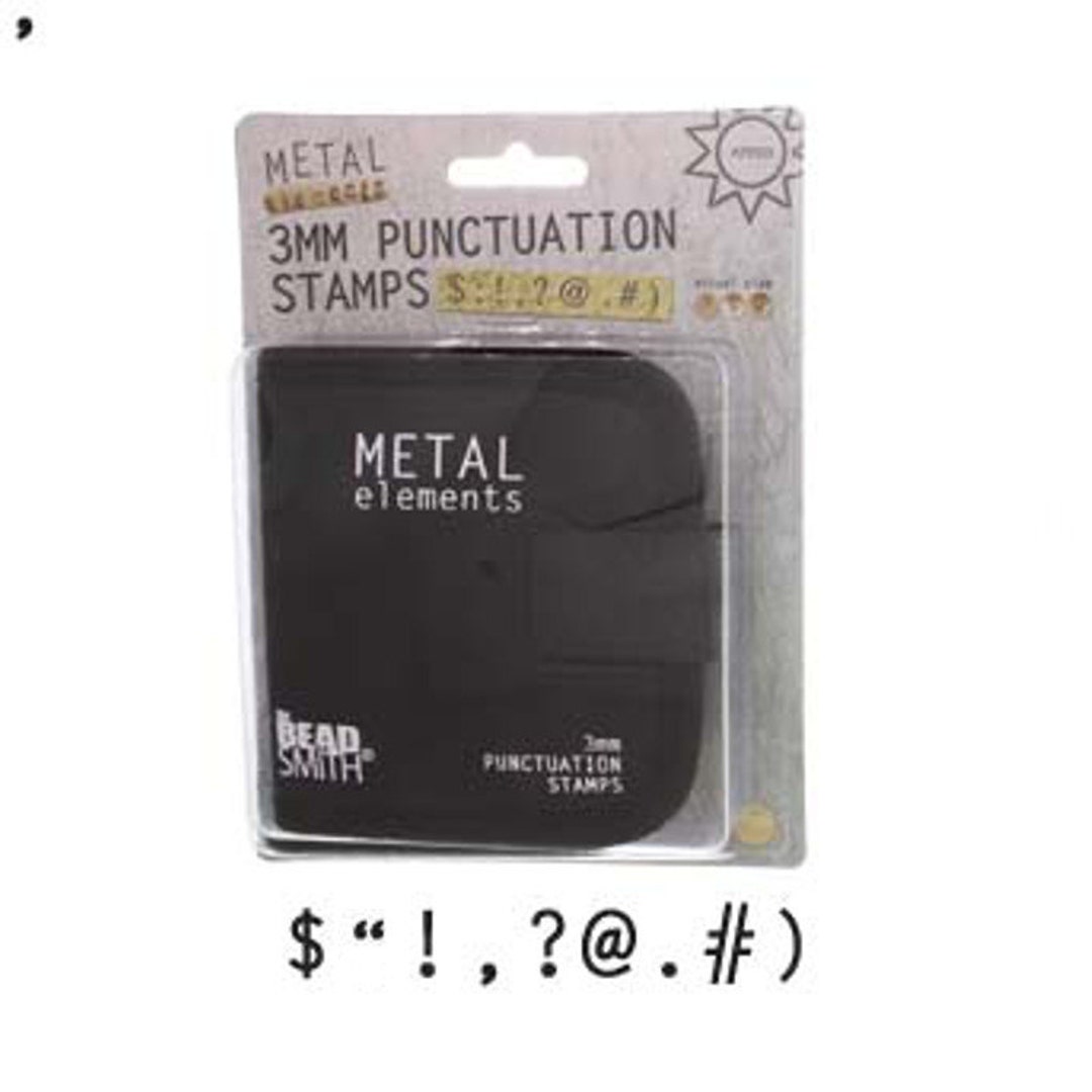 3mm Beadsmith - Punctuation Metal Stamp Set | Metal Punctuation Set ...