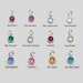Silver Plated Birthstone Channel Charms 6mm Channel Charm Birthstone ...