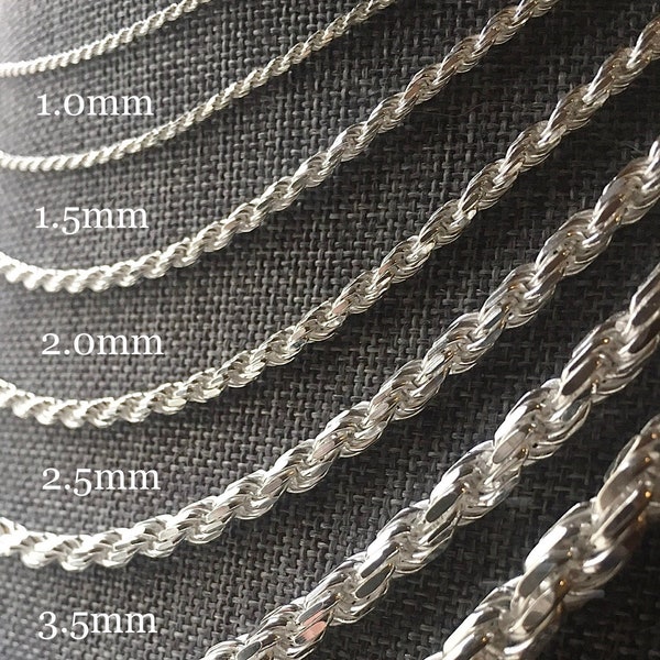 Silver Rope Chain - Etsy