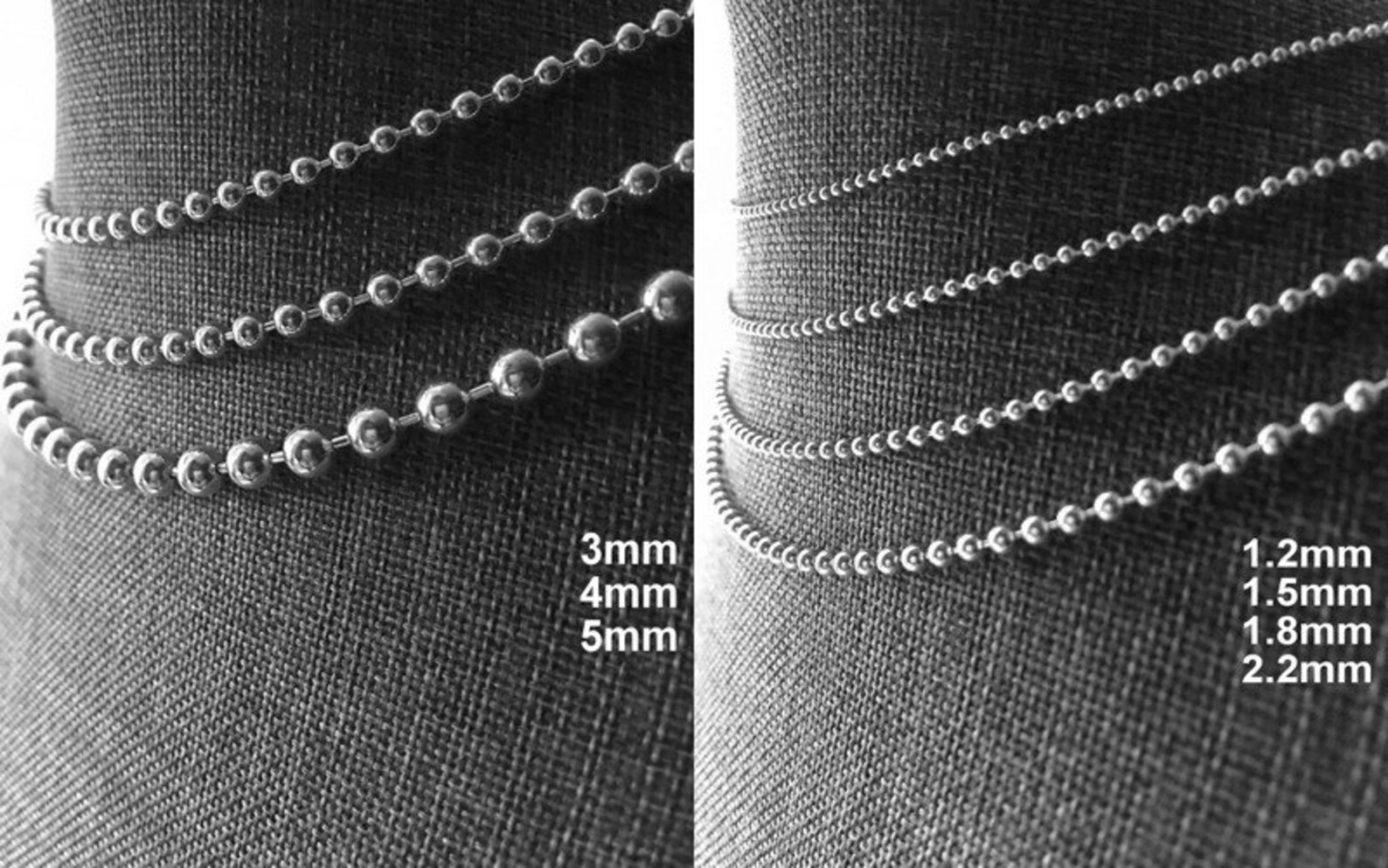 Sterling Ball Chain 2mm 16-36 Inch Silver Ball Chain - Etsy