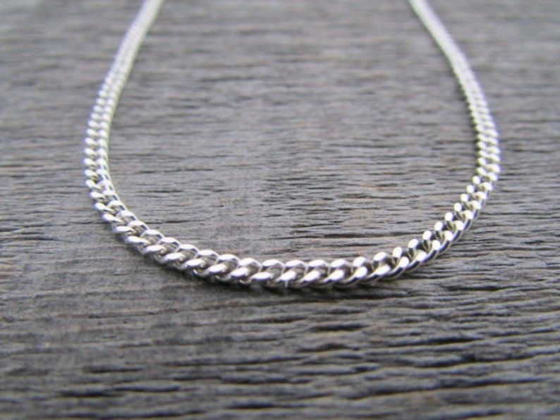 Cuban Curb Chain Sterling Silver Chain 2mm Chain 24 Inch | Etsy