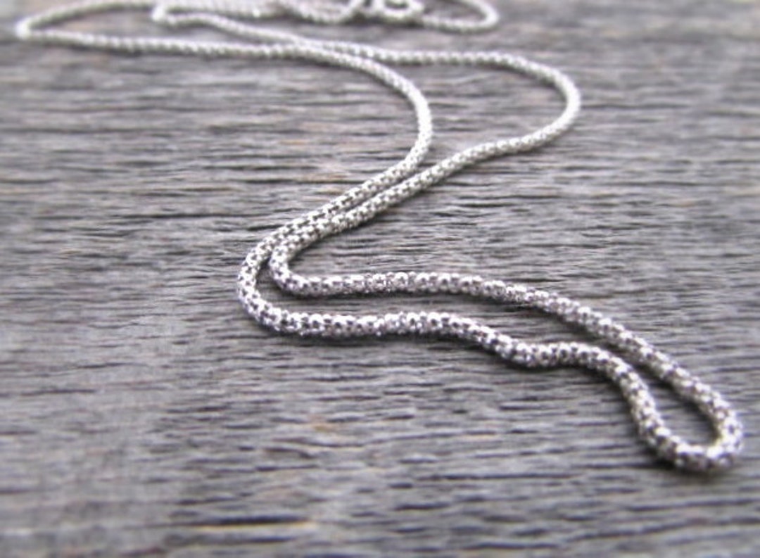 Sterling Silver Popcorn Chain 24 Inch Chain 1.5mm Chain - Etsy