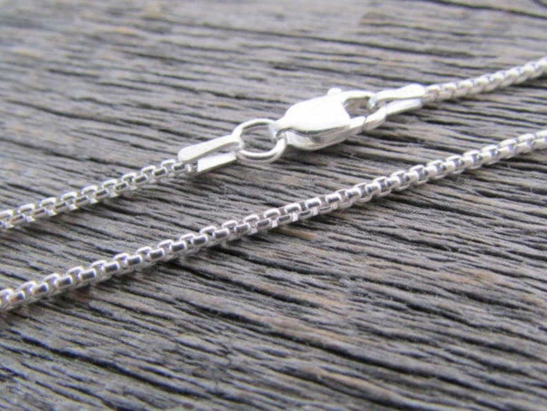 Sterling Silver Box Chain 1.5 Mm Chain 22 Inch Chain - Etsy