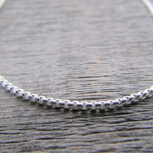 Silver Box Chain, 2mm, 16-24 Inch, Sterling Silver Chain, Round Box ...