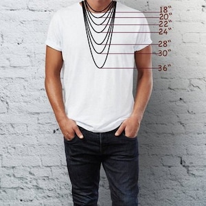 Men's Black Chain, Black Necklace, Gift for Men, Black Rhodium Chain ...