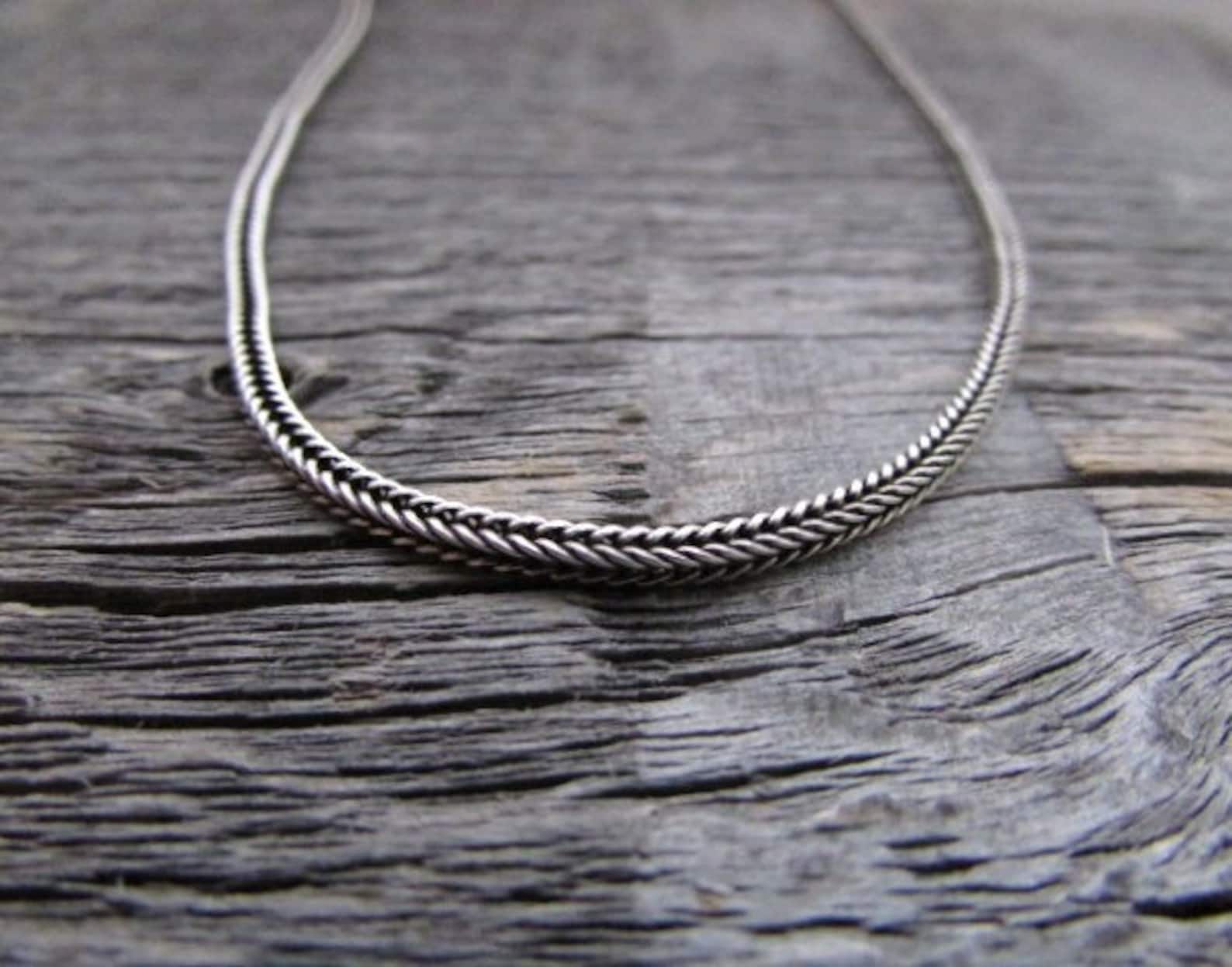 Bali Silver Chain Sterling Silver Chain Oxidized Silver - Etsy