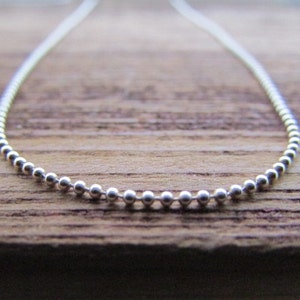 Sterling Silver Ball Chain, 1.2mm, 16-24 Inch, Silver Ball Chain ...