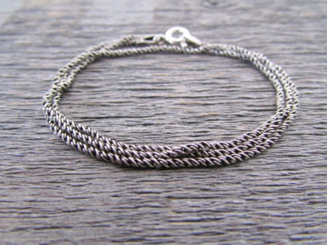 Bali Rope Chain, 1mm Chain, 16 Inch Chain, Bali Silver Necklace ...