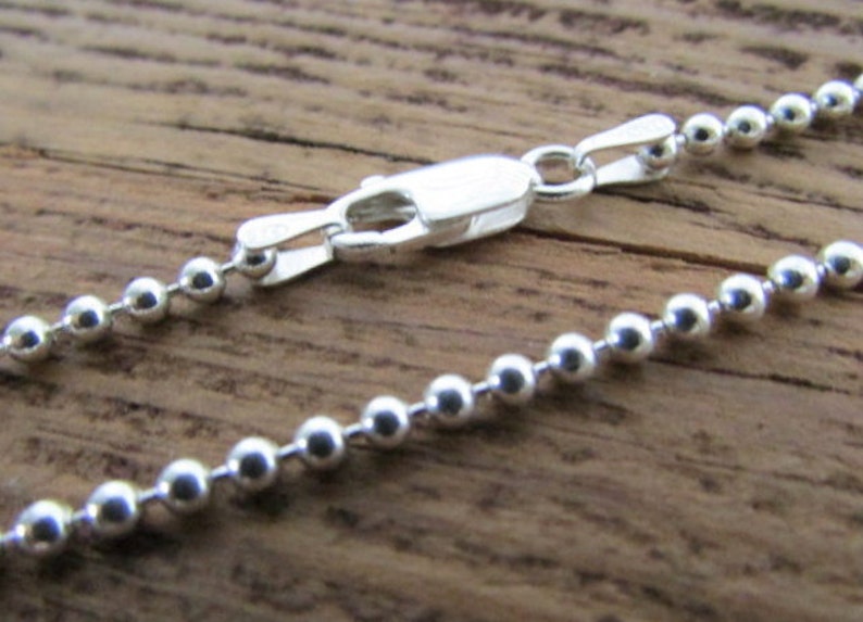 Sterling Ball Chain 2mm 16-36 Inch 925 Sterling Chain - Etsy