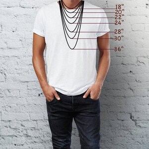 Men's Black Rhodium Chain, Black Chain Necklace, Gift for Men, 18-36 ...