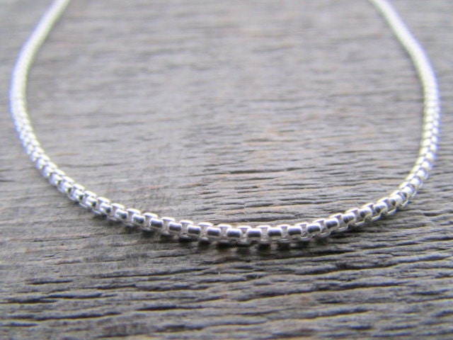 Silver Box Chain 2mm 16-24 Inch Sterling Silver Chain | Etsy