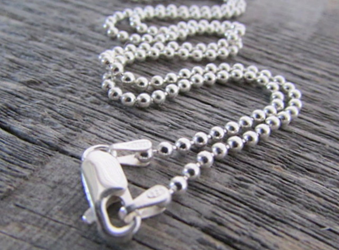 Sterling Ball Chain 2mm 16-36 Inch 925 Sterling Chain - Etsy
