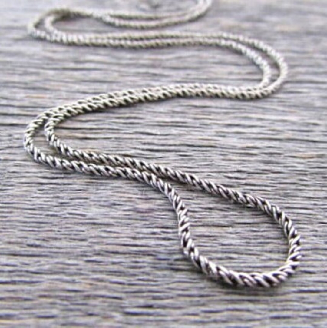 Bali Rope Chain, 2.5mm, 16-36 Inch, Sterling Silver, Oxidized Silver ...