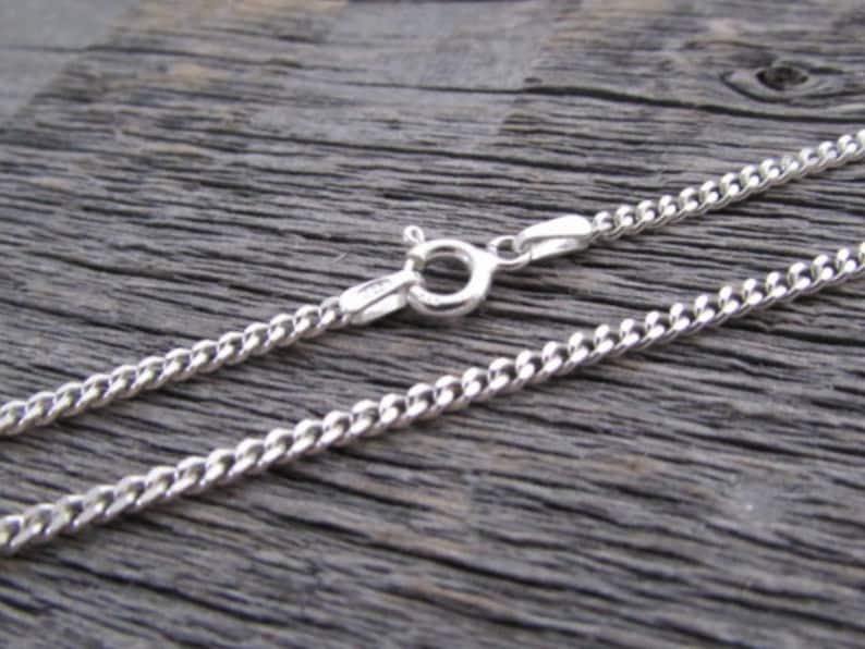 Sterling Silver Curb Chain 18 Inch Chain 1.5mm Chain Curb | Etsy