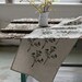 Linen Block Printed Table Runner Floral Green - Etsy