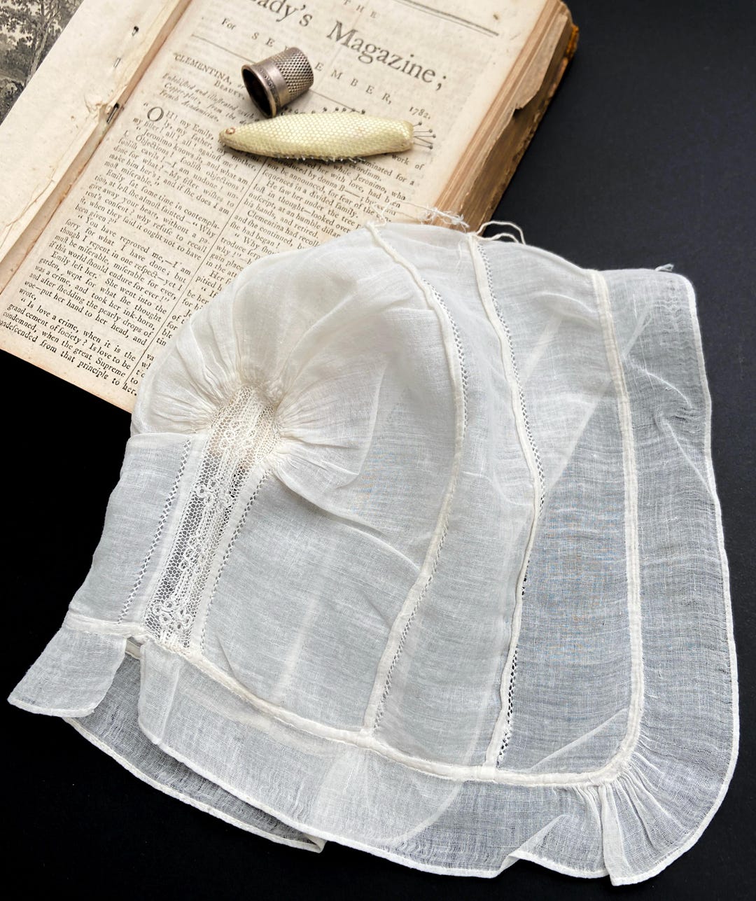 Original 18th C Cambric Child's Cap Lace Keyhole Pattern - Etsy
