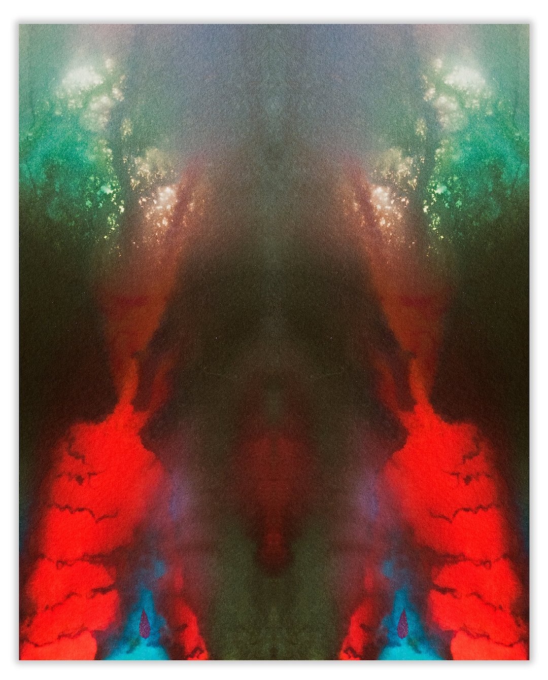 Red Compliments Green Print, Modern Colourful Abstract Downloadable ...